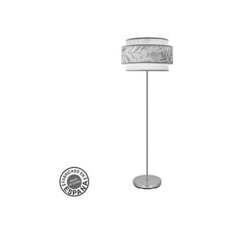 Fabrilamp Fabrilamp - l&aacute;mpara de pie sal&oacute;n 3p Camerun 1xe27 Cromo/blanc/gris 40d