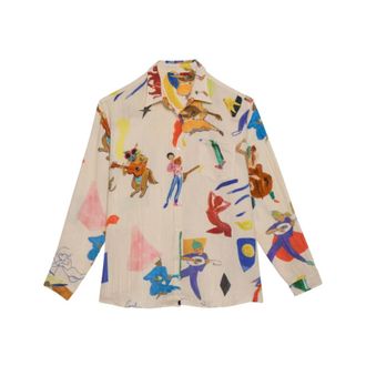 G.Kero Femme, Blouses et Chemises, Multicolore, Taille: 38 FR Music CUT Chemise