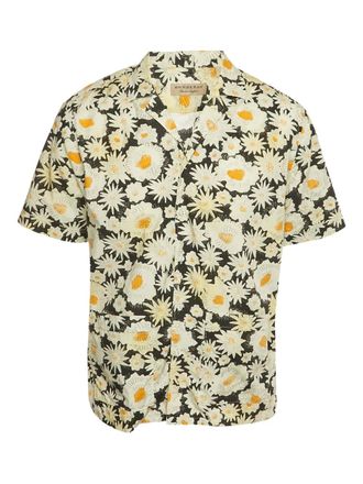 Burberry Kurz&auml;rmeliges Hemd mit Cremeblumen-Print - Nude