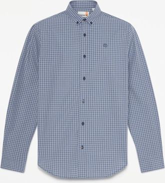 Timberland Micro Plaid Popeline-Hemd f&uuml;r Herren in Blau, Herren, Blau, Gr&ouml;&szlig;e
