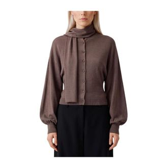 Jacquemus Le Cardigan Losange - Femme - Pulls - Brun - Taille: 34 FR