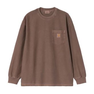 Carhartt Work in Progress L/S Loose Pocket T-Shirt - - Tops - Herren - Braun - M