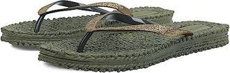 Ilse Jacobsen HORNBÆK | CHEERFUL01 | Tongs Pailletés pour Femmes | Sandales de plage Confortables pour lÉté | ARMY | 40 EU