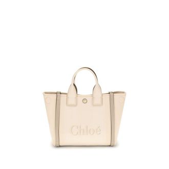 Chlo&eacute; Beiger Baumwollhandtasche