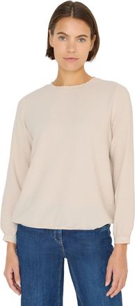 Cecil Bluse mit Smock-Ausschnitt Pearl beige XXL