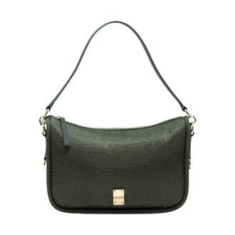 Borbonese Femme, Sacs, Vert, Taille: ONE Size Cahier Hobo Bag