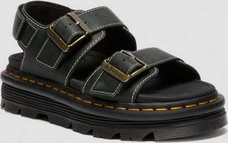 Dr. Martens Zebzag Crazy Horse Leder Sandalen in Gr&uuml;n, Gr&ouml;&szlig;e: 36