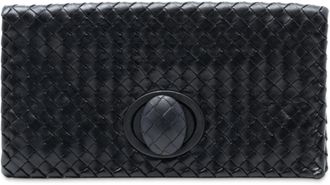 Bottega Veneta Clutches - Nappa Intrecciato Turn Lock Clutch - Gr. unisize - in Schwarz - f&uuml;r Damen
