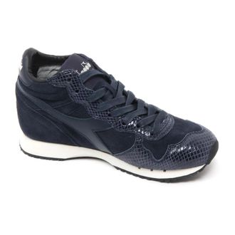 Diadora Trident Reptilien Schuh mit 5 cm Keilabsatz - - Shoes - Damen - Blau - 35 1/2 EU