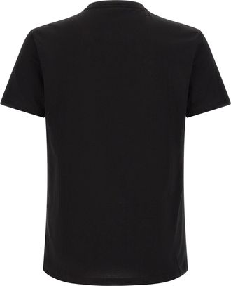 Versace Gold Medusa-Embroidered T-Shirt - Black