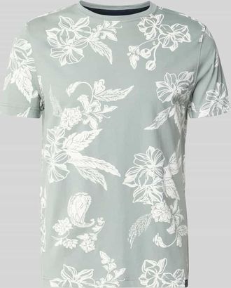 Lerros T-Shirt mit Rundhalsausschnitt und Label-Detail