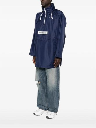 Napapijri Hooded Windbreaker Jacket - Navy