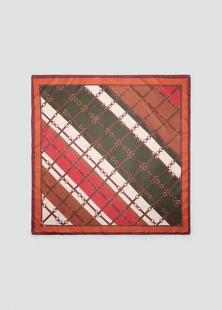 Mango Foulard imprim&eacute; g&eacute;om&eacute;trique orange - Femme - Taille unique - MANGO