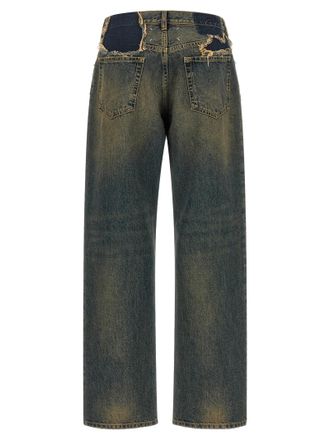 Maison Margiela Layered Waist Straight-Leg Jeans - Blue