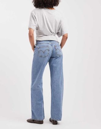Levi's jean ample en denim bleu clair taille basse