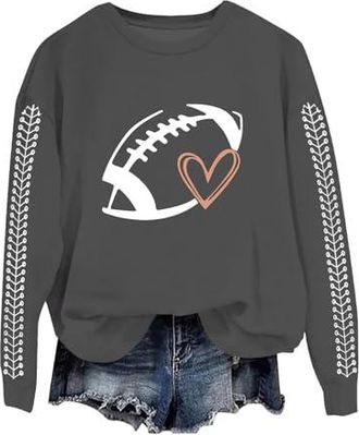 Generic Pull pour femme - Imprim&eacute; graphique britannique - Haut surdimensionn&eacute; - Col rond - Manches longues - Automne - Hiver - D&eacute;contract&eacute; - Confortable - Ten