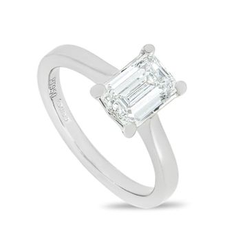 Bespoke Platinum set Lab Diamond Solitaire Ring - Size 53