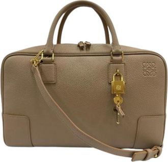 Loewe Pre-owned Americana 28 Soft Grain Calf 2way Shoulder Bag - Femme - Pre-owned - Beige - Taille: ONE Size