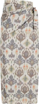 Bazar Deluxe Femme, Jupes, Gris, Taille: ONE Size Pareo Print