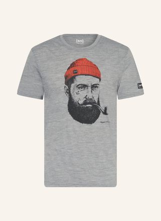 super.natural T-Shirt Sailor Mit Merinowolle grau