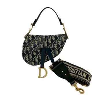 Dior Pre-owned Oblique 2way Bag - Femme - Pre-owned - Bleu - Taille: ONE Size