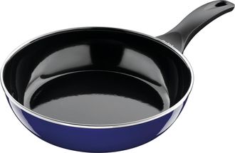 Silit Emma Bratpfanne 24 cm, Silitstahl Funktionskeramik, Induktion, Kunststoffgriff, nickelfrei, blau