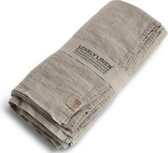 Kardelen Lovely Linen Lovely Tischdecke Leinen Natural beige 100x100 cm