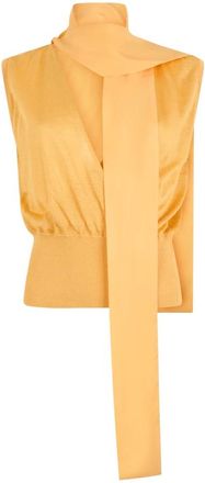 Fabiana Filippi Femme, Tops, Jaune, Taille: 36 FR Top sans manches &agrave; dos en V