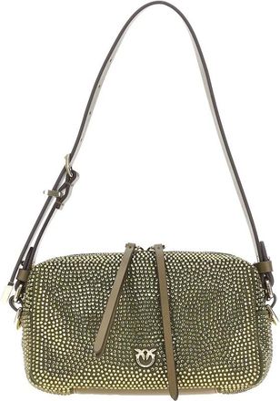 Pinko Pinko - Mini sac bandouli&egrave;re enti&egrave;rement strass&eacute; - Femme - Sacs - Vert - Taille: ONE Size