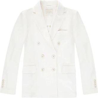 Circolo 1901 Femme, Vestes, Blanc, Taille: 36 FR Veste crois&eacute;e en molleton teint