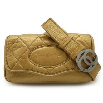 Chanel Pre-owned Leder G&uuml;rteltasche - - Pre-owned - Damen - Gelb - ONE SIZE