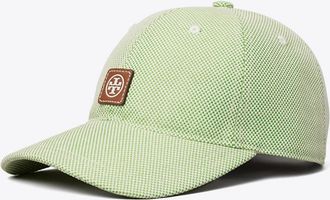 Tory Burch Damen Zweifarbige Baseballkappe aus Canvas