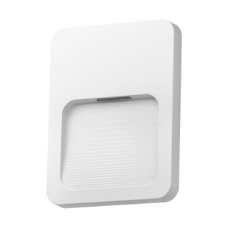 LEDs Com LED Wandleuchte/Treppenlicht STUFO f&uuml;r au&szlig;en, IP44, flach, Downlight matt, eckig, wei&szlig;