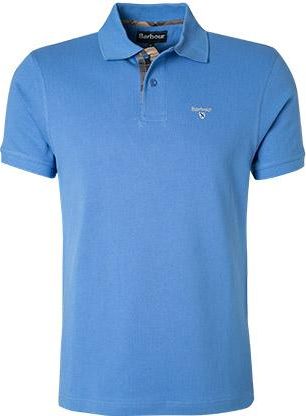 Barbour Herren Polo-Shirt blau Baumwoll-Piqu&eacute;