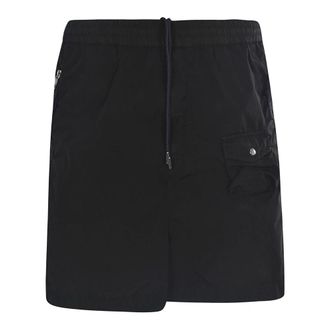 Moncler Wide-Leg Garment-Dyed Nylon Bermuda - - Swimwear - Herren - Schwarzk - S