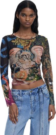 Desigual T-SHIRT MANICHE LUNGHE DONNA NERO