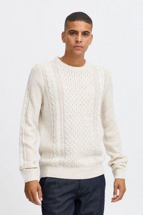 Blend Strickpullover BHPullover Klassischer Grobstrickpullover mit Rundhalsausschnitt