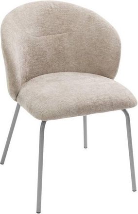 Livetastic Stuhl, Beige, Holz, Metall, Textil, Pappel, Sperrholz, Rundrohr, 56x79x59 cm, Stühle