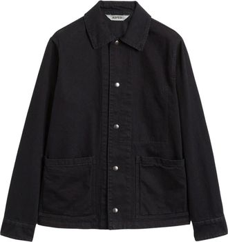 Aspesi Homme, Vestes, Noir, Taille: L Veste Terrain en Denim