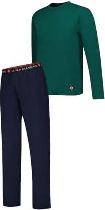 Le Slip Fran&ccedil;ais Ensemble Pyjama t-Shirt Manches Longues et Pantalon en Coton 100% Made in France