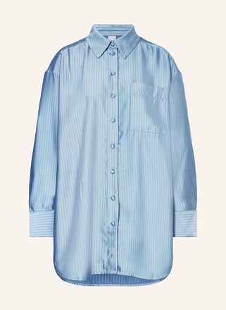 Y.A.S. Oversized-Hemdbluse Aus Satin blau