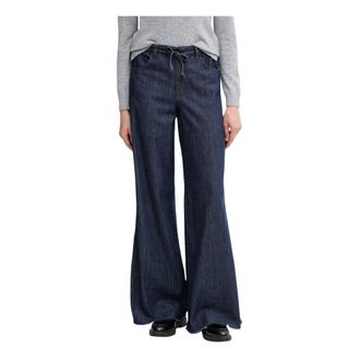 Oui Wide Leg Hosen - - Trousers - Damen - Blau - M