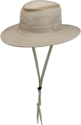 Conner Hats Conner Chapeau Tarpon Springs Floating Femme/Homme - de Safari en Tissu Pluie avec jugulaire, Passepoil Ete Printemps-ete - M (56-57 cm) Beige
