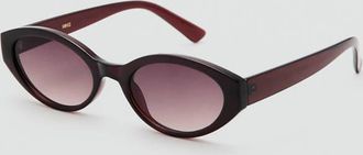 Mango Lunettes de soleil monture plastique marron - Femme - Taille unique - MANGO