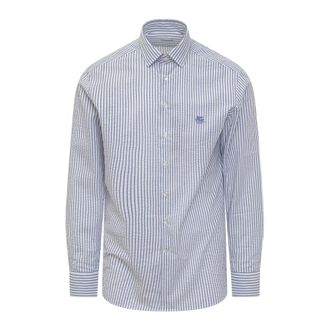 Etro Homme, Chemises, Bleu, Taille: 6XL Chemise en coton ray&eacute;