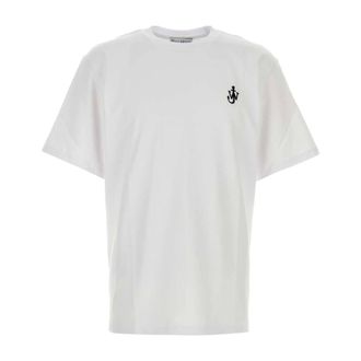 J.W.Anderson Homme, Tops, Blanc, Taille: M T-Shirt en Coton