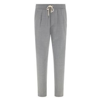 Boggi Milano Homme, Pantalons, Gris, Taille: 3XL Pantalon de voyage en laine avec cordon de serrage