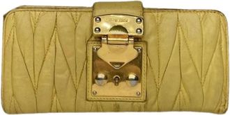 Miu Miu Pre-owned Wallet - - Pre-owned - Damen - Gelb - ONE SIZE