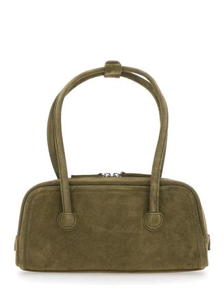 Margesherwood Womens Shoulder Bag Soft Boston Ew Green Leather Cow