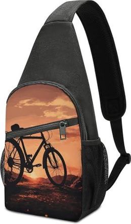 Generic Polyester Sacoche Porté épaule Vélo de route Sac à Bandoulière Antivol,Multifonction Sac à Dos De Voyage pour Homme Randonnée Camping